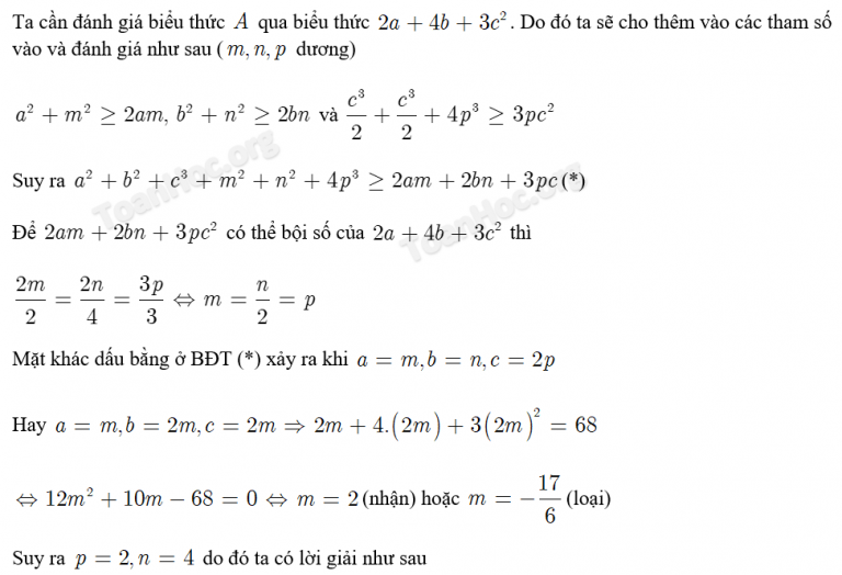Bất đẳng thức Côsi ( Cauchy ) - Toán Học